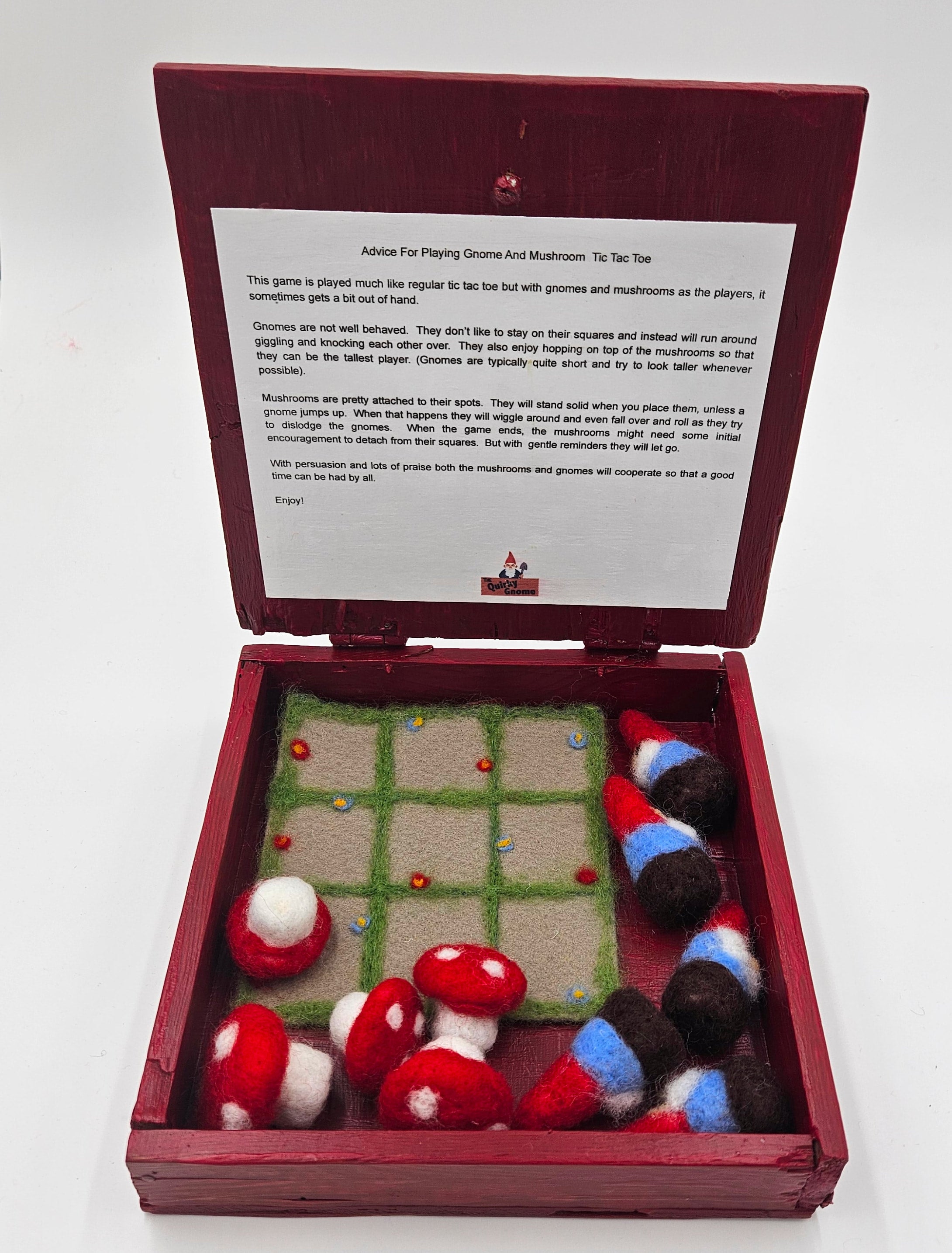 Gnome And Mushroom Tic Tac Toe Set | The Quirky Gnome